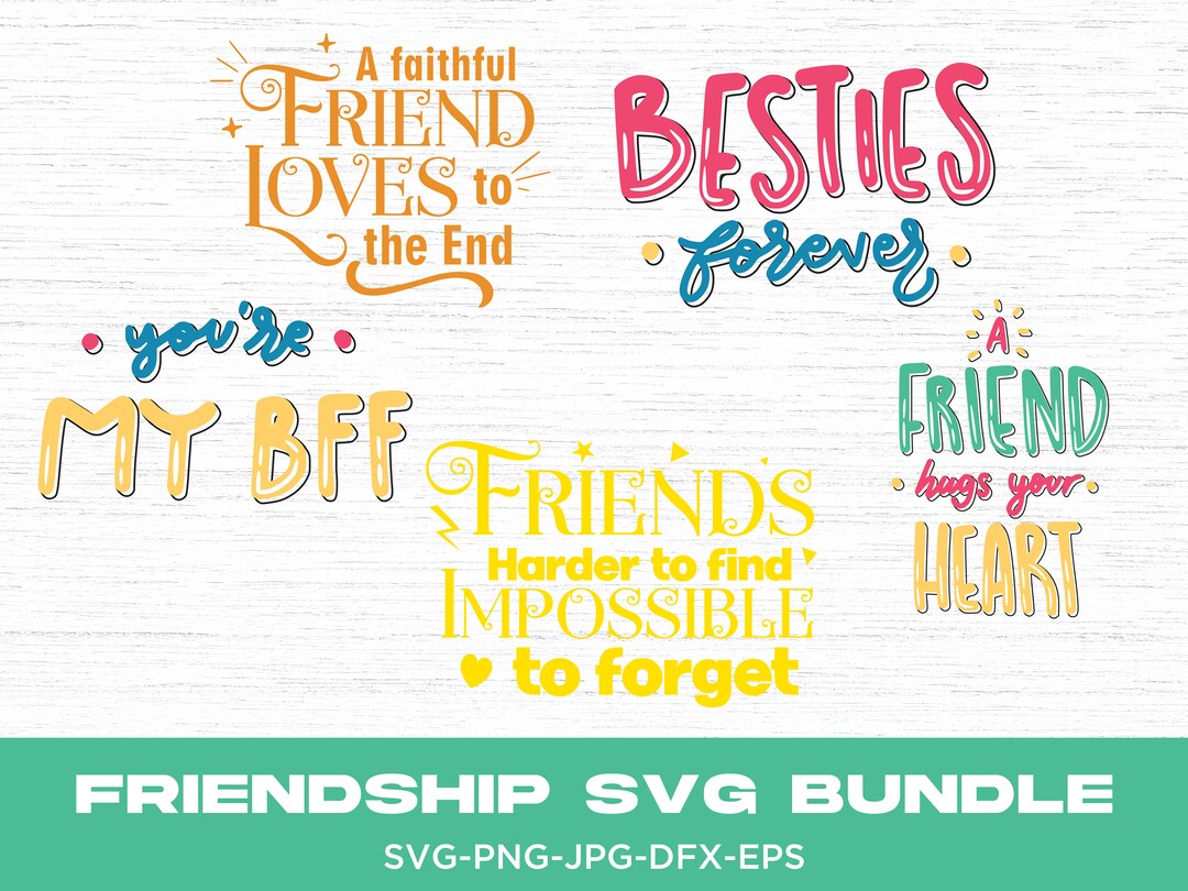 Best Friend Svg Bundle, Friendship Svg Bundle, Friends Svg, Best ...