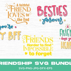 Best Friend Svg Bundle, Friendship Svg Bundle, Friends Svg, Best ...