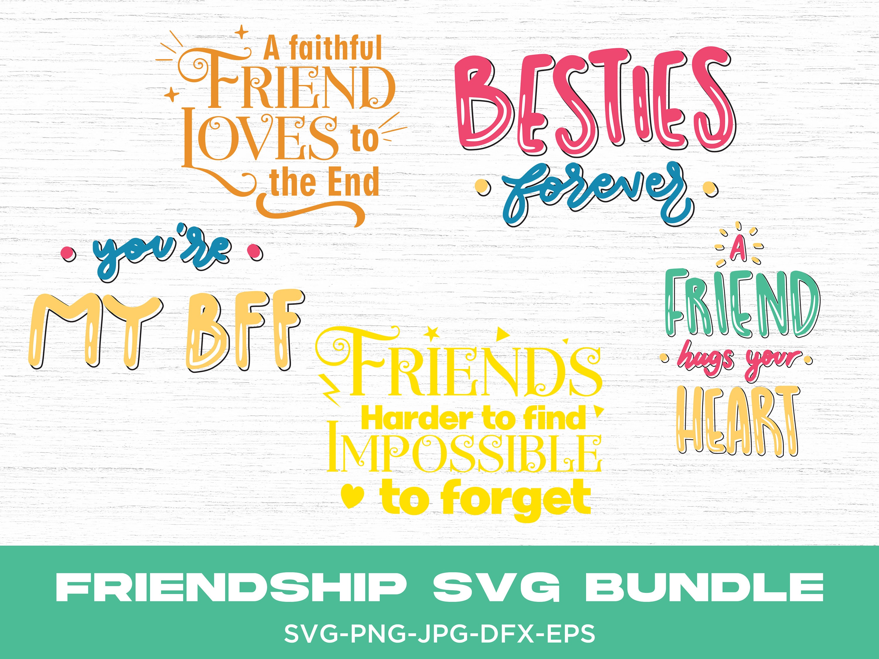 Best Friend Svg Bundle Friendship Svg Bundle Friends Svg - Etsy