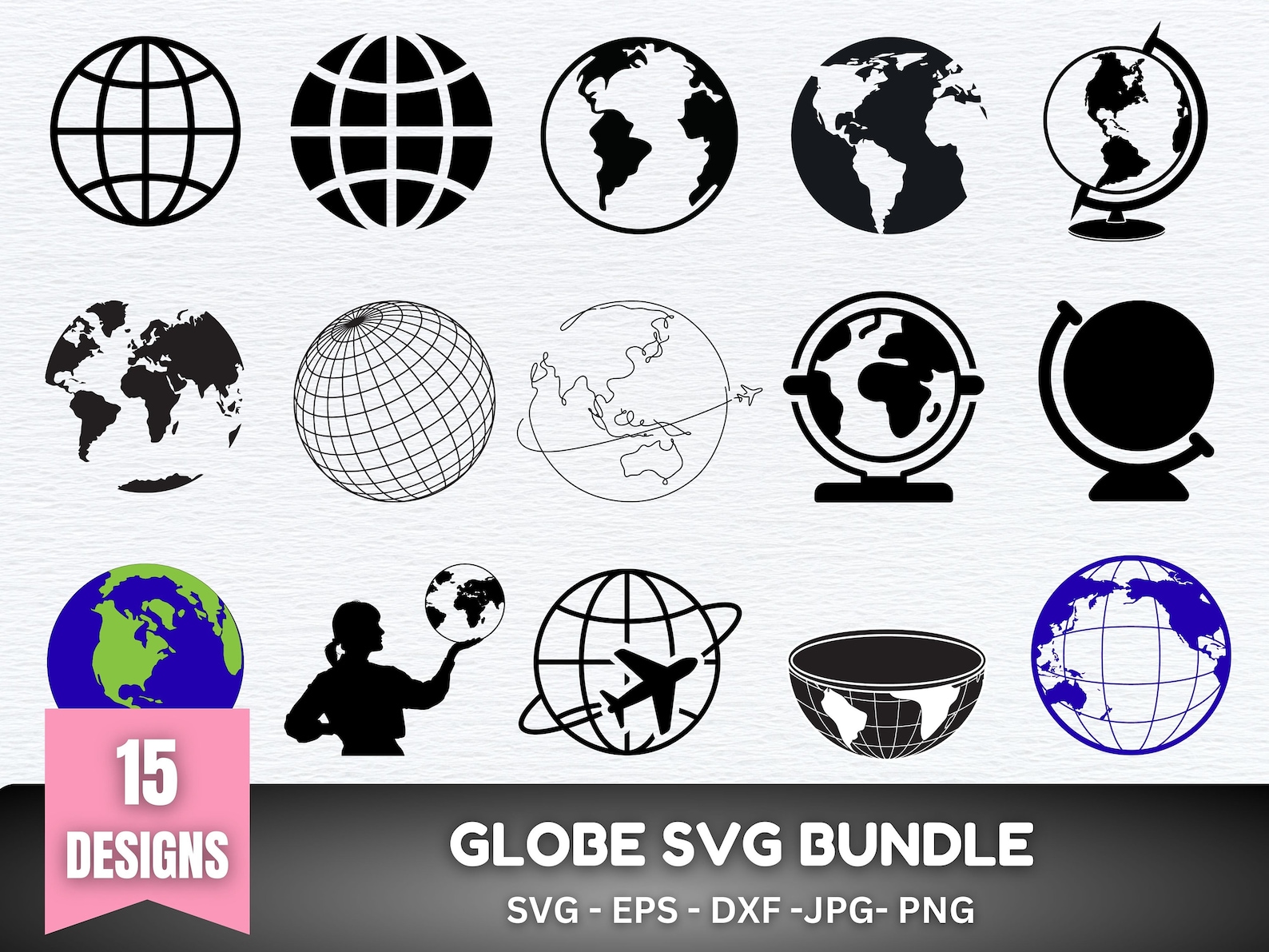 Globe Svg Bundle, Globe Svg, Earth Svg, Snow Globe Svg, World Svg ...