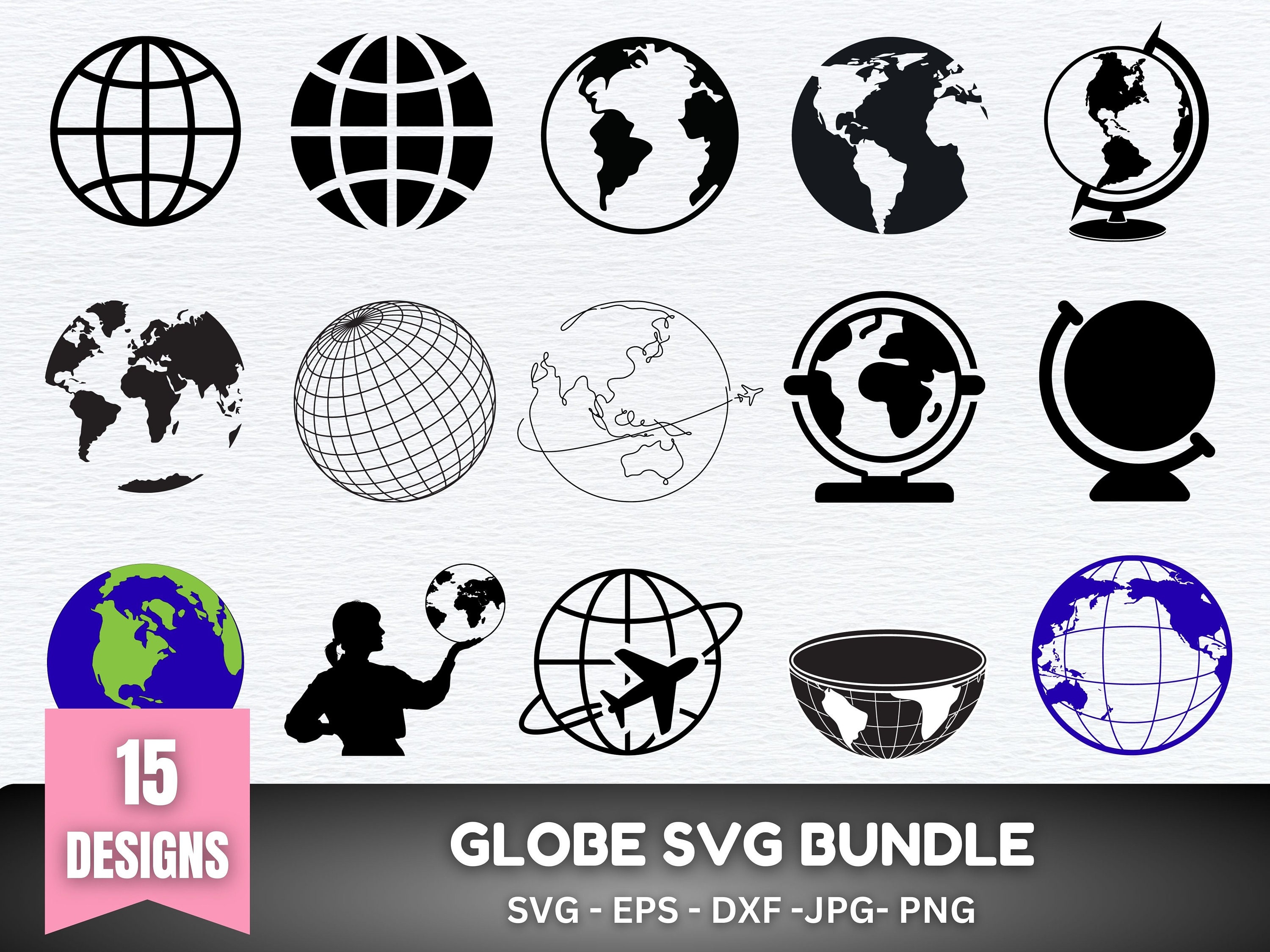 Globe Svg Bundle, Globe Svg, Earth Svg, Snow Globe Svg, World Svg ...