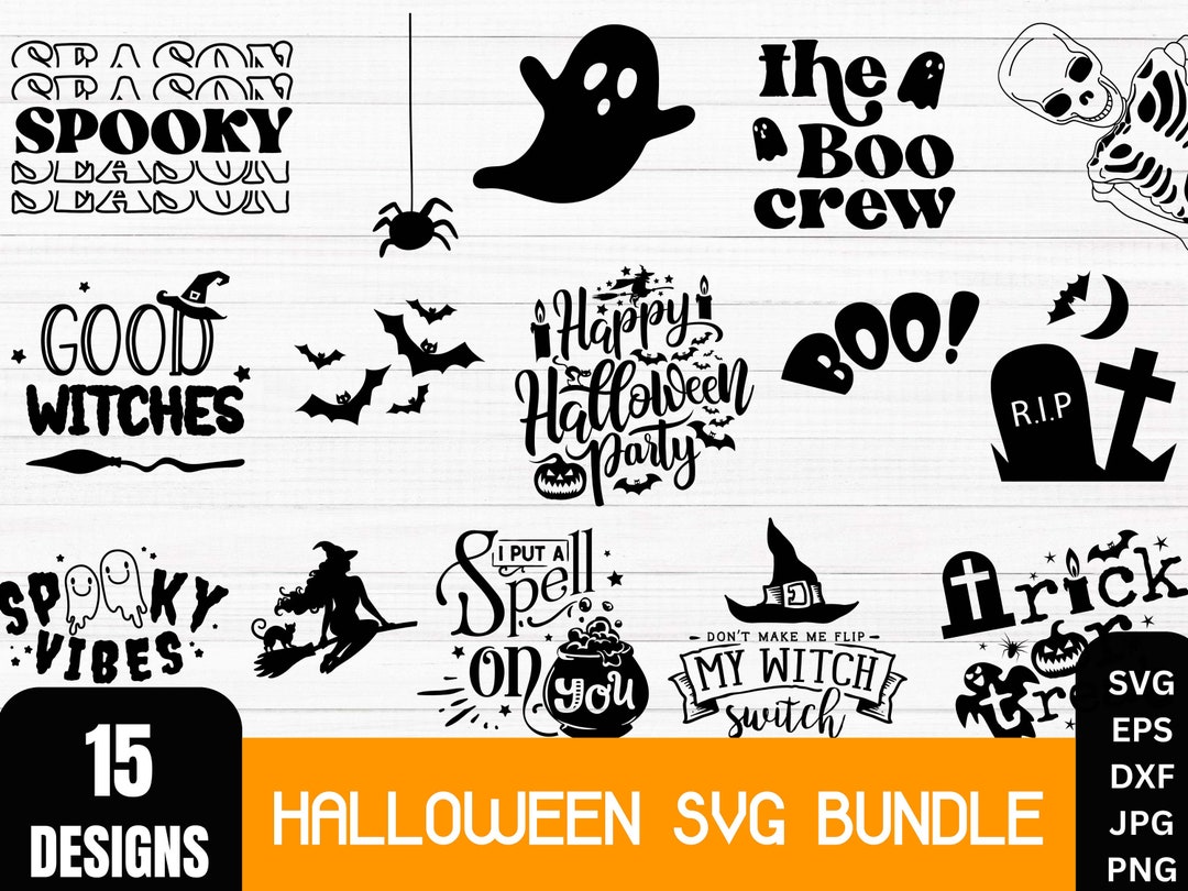 Halloween Svg Bundle, Halloween Svg Files for Cricut, Halloween Svg Cut ...