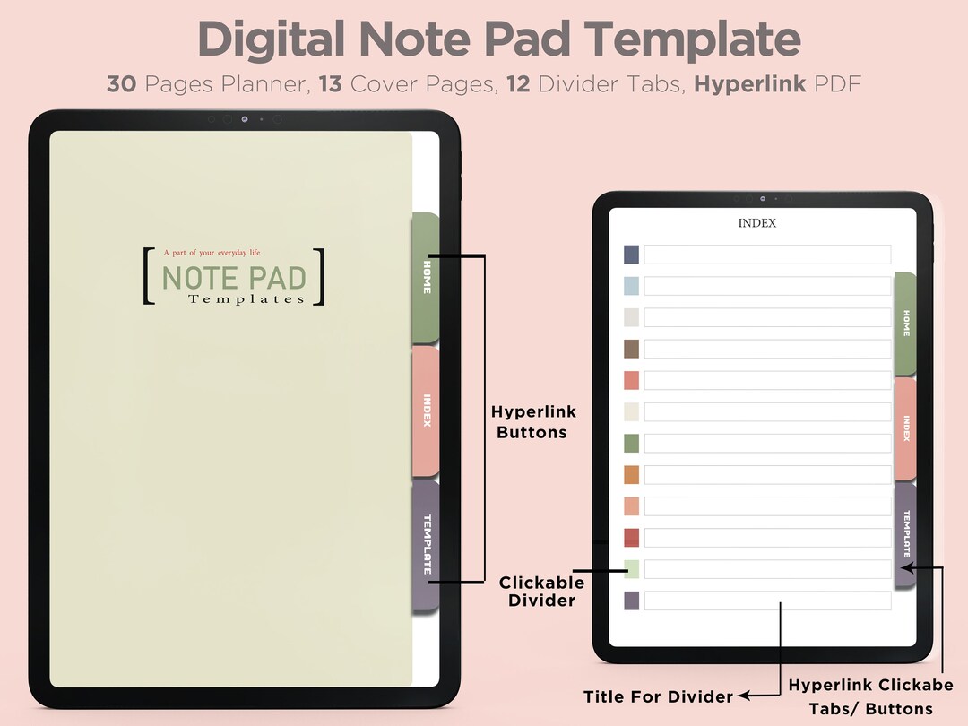 Digital Note Taking Goodnotes Notability Template, Color Paper ...