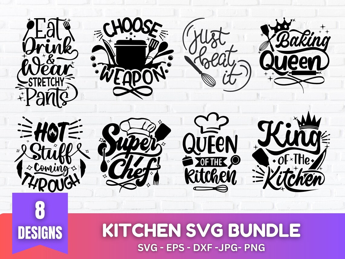 Kitchen Svg Bundle, Kitchen Svg, Kitchen Quotes Svg, Funny Kitchen Sign ...