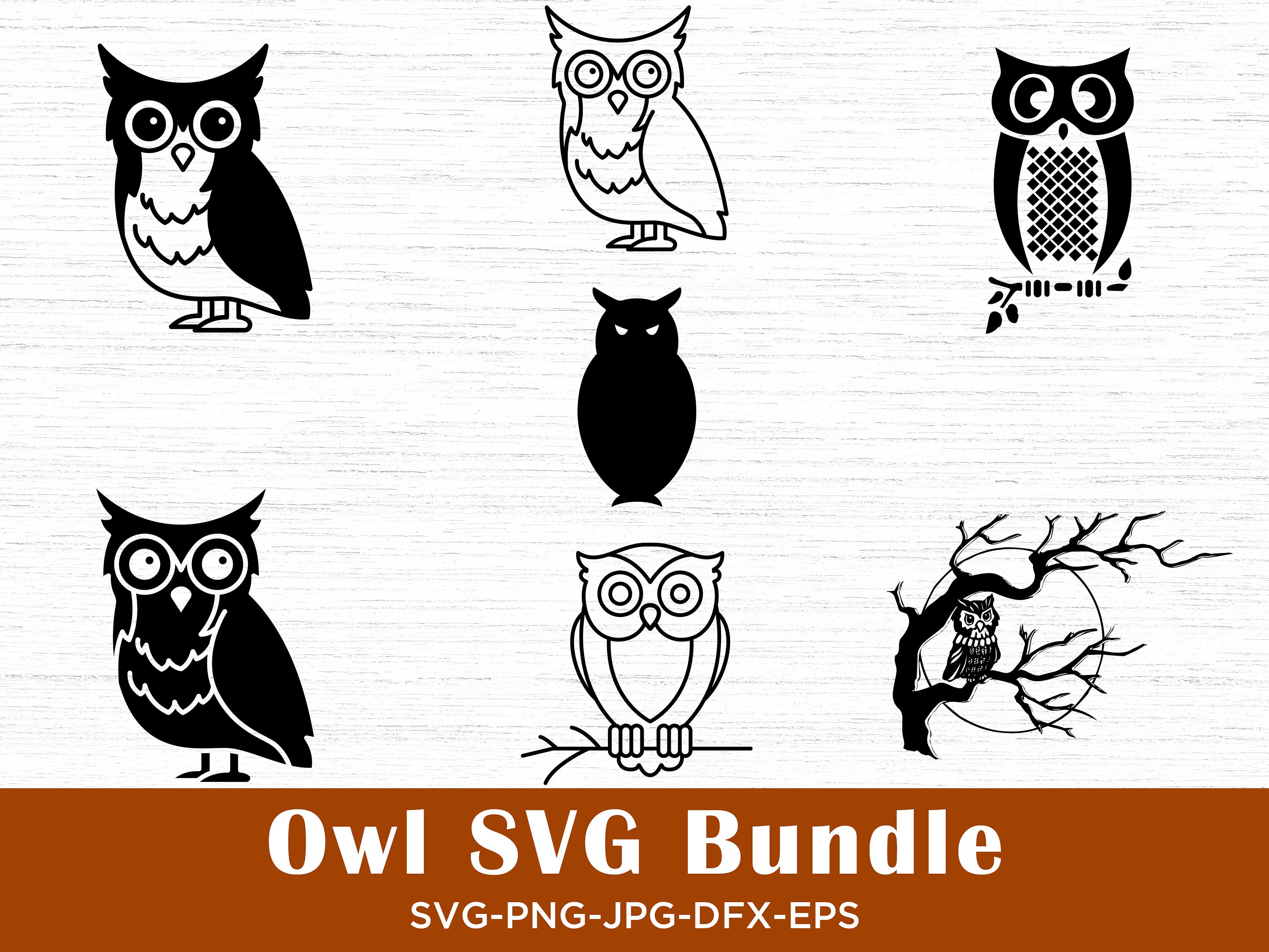 Owl SVG Bundle, Owl SVG, Birds SVG Bundle, Owl Silhouette Svg, Owl ...