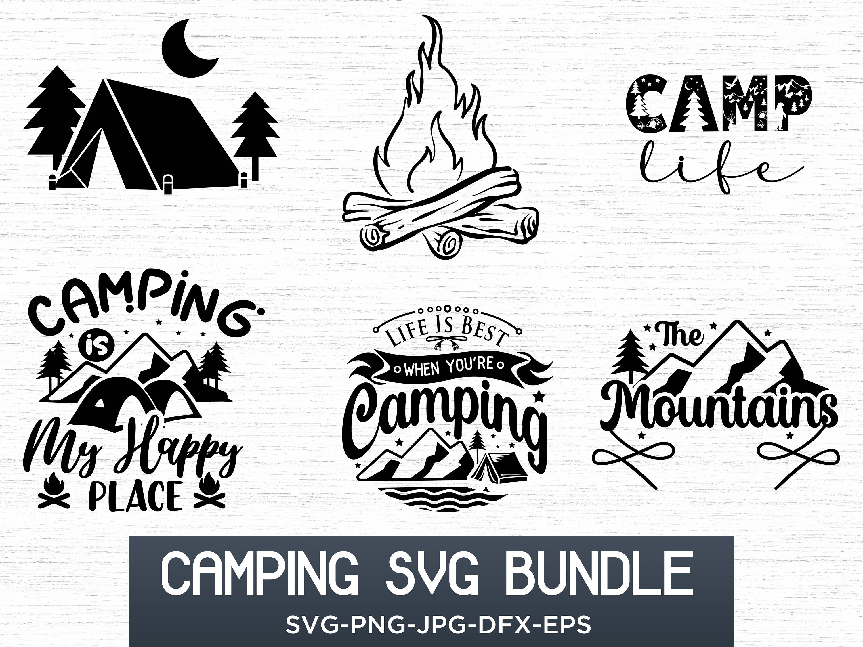 Camping Svg Bundle, Camp Life Svg, Camp Svg, Camping Cut Files, Camping ...