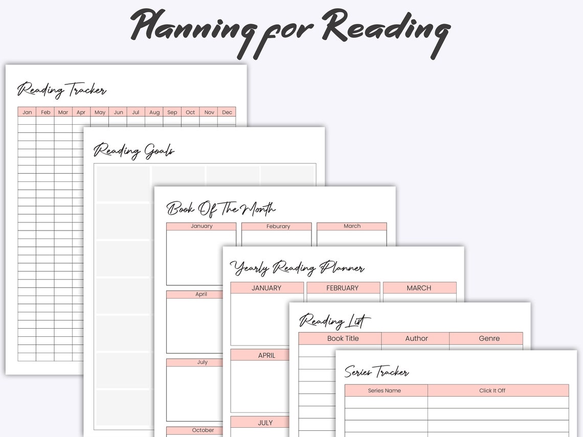 Printable Reading Journal Book Tracker Reading Planner Book - Etsy