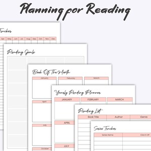 Printable Reading Journal, Book Tracker, Reading Planner, Book Review ...