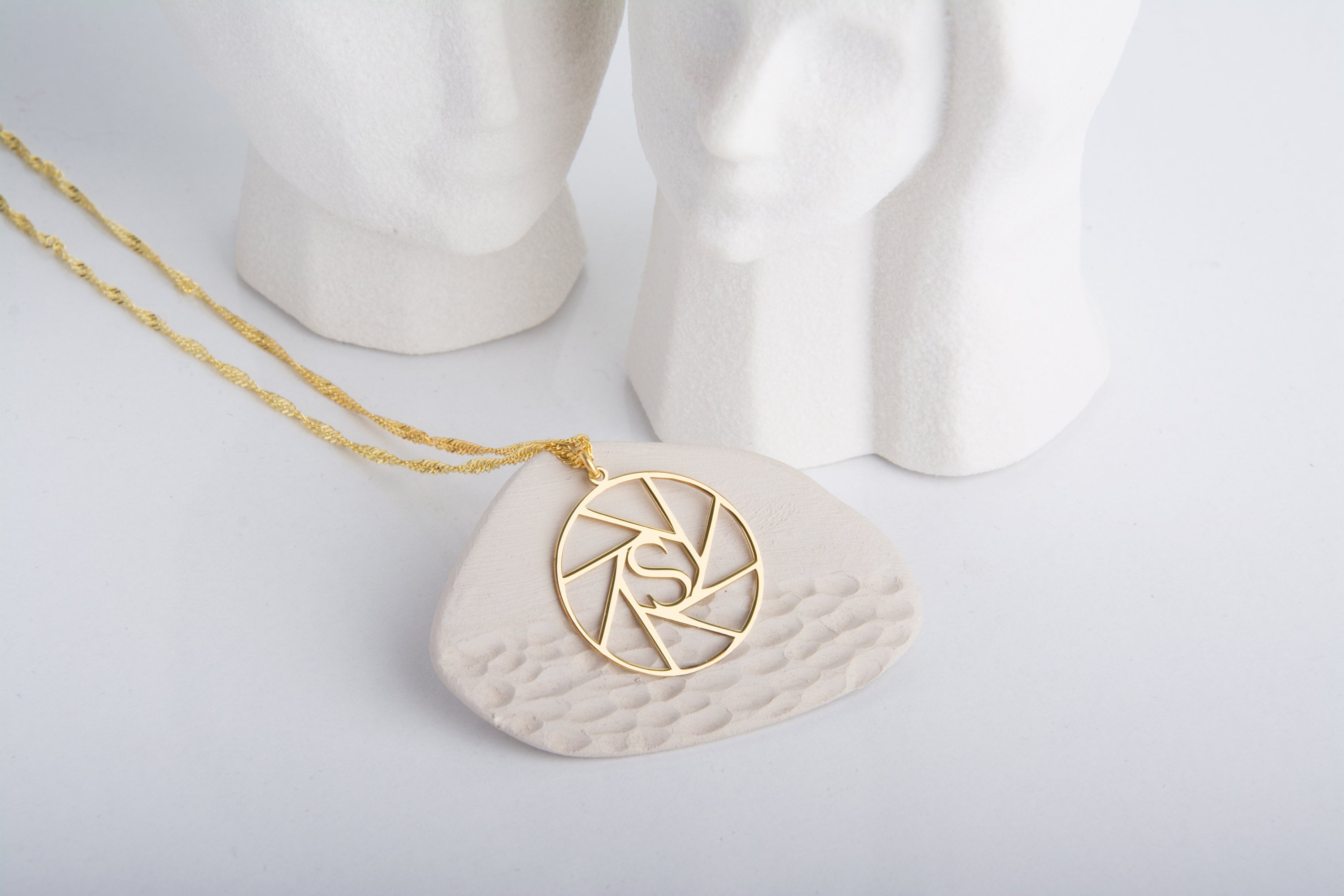 Personalized Aperture Letter Necklace: 925 Sterling Silver Photographer ...