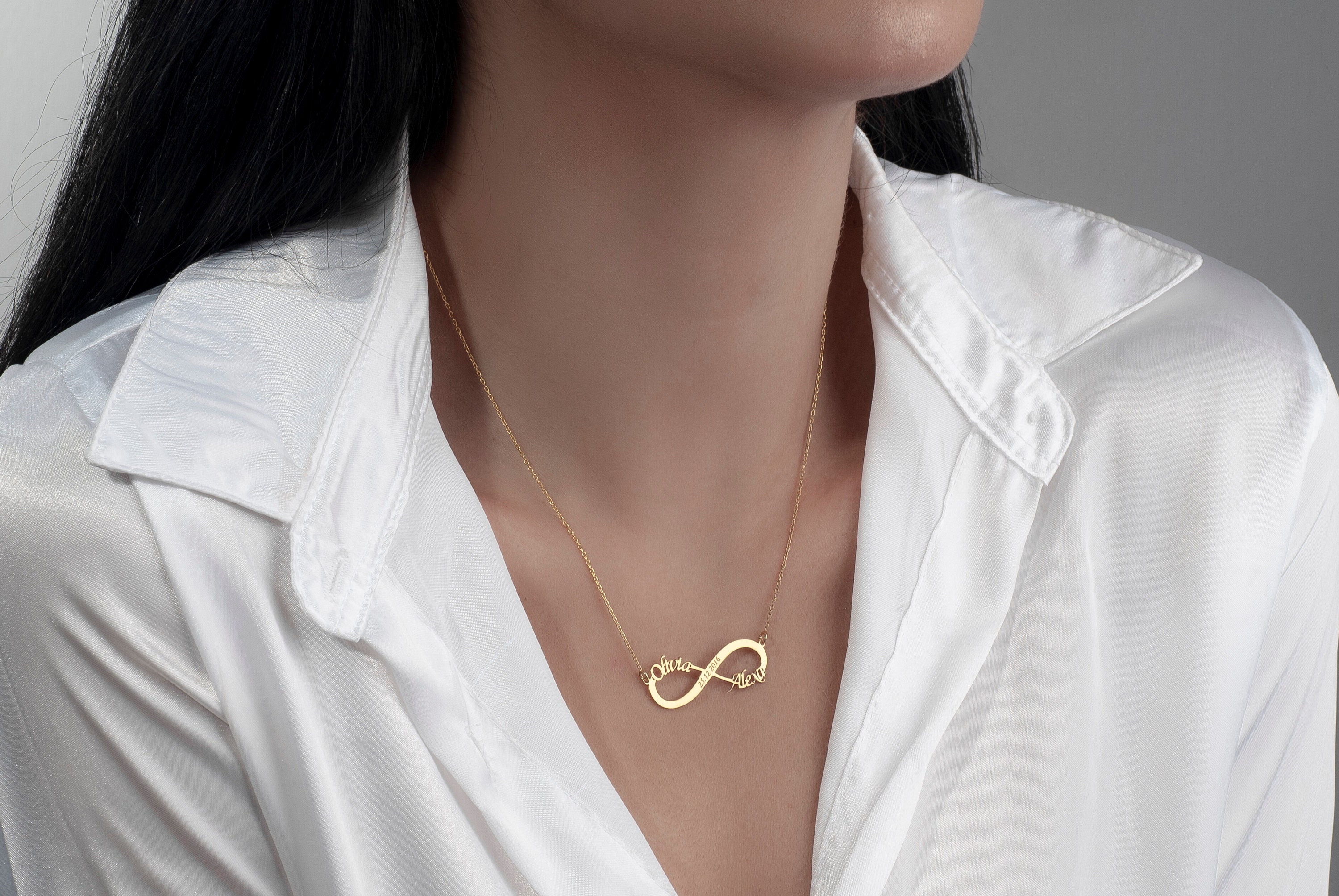 Personalized Infinity Symbol Name Necklace 925 Sterling Silver - Etsy