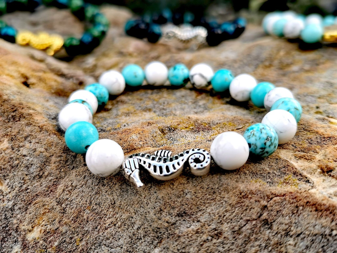 Elastic Seahorse Bracelets in Fine Stone 8mm - Etsy