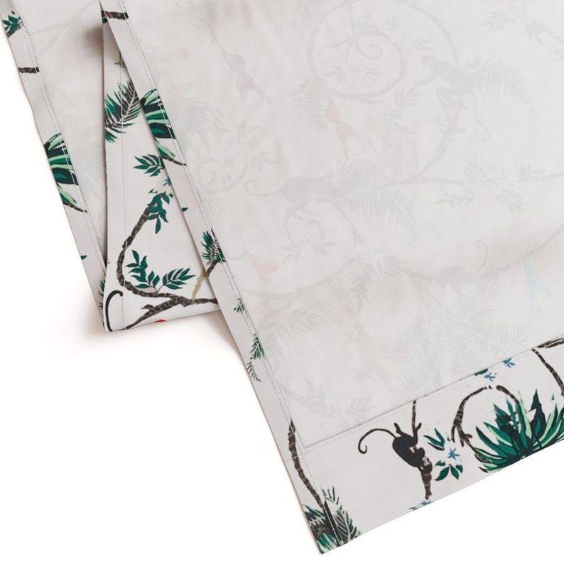The Drunk Monkeys Curtain Panel - Monkey Garden Party - Chinoiserie ...