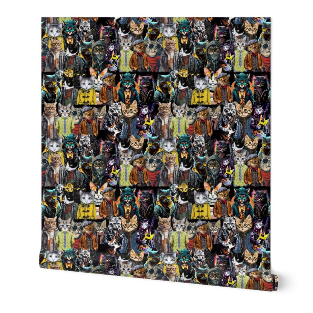 Colorful Cats Wallpaper - Continuous Cats - Dressed up Cats Colorful ...