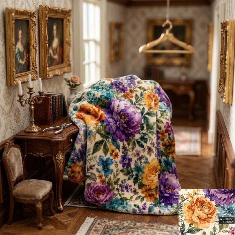 Opulent Bouquet Fabric - Foliage Bursting With Energy Printed Fabric by ...