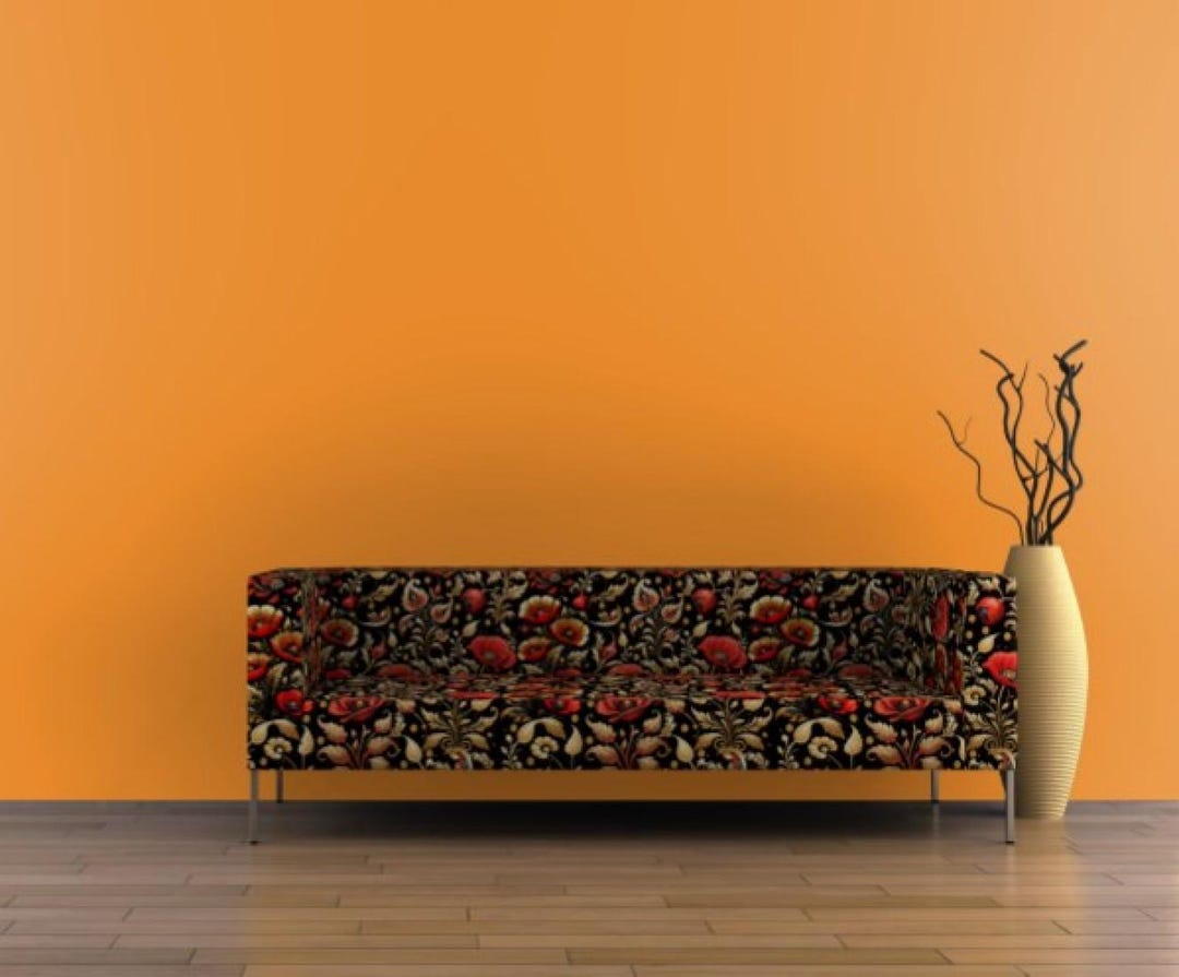Russian Folk Art Upholstery Fabric - Flowers Russian -botanical Garden ...