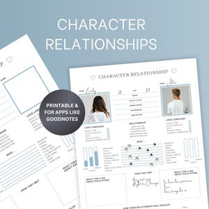 Character Profile Digital on Goodnotes Printable Original Character ...