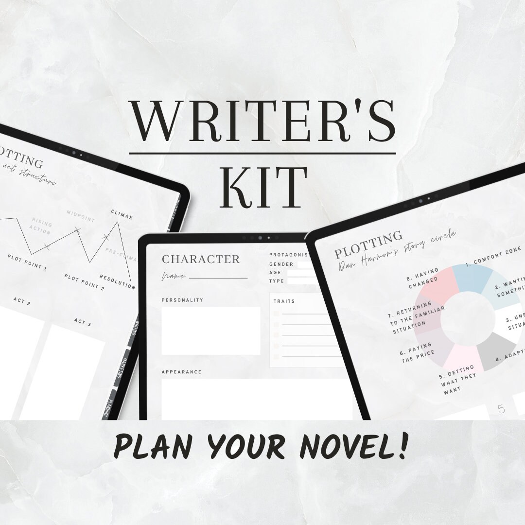 Plan and Write a Novel With This Writers' Kit Digital - Etsy