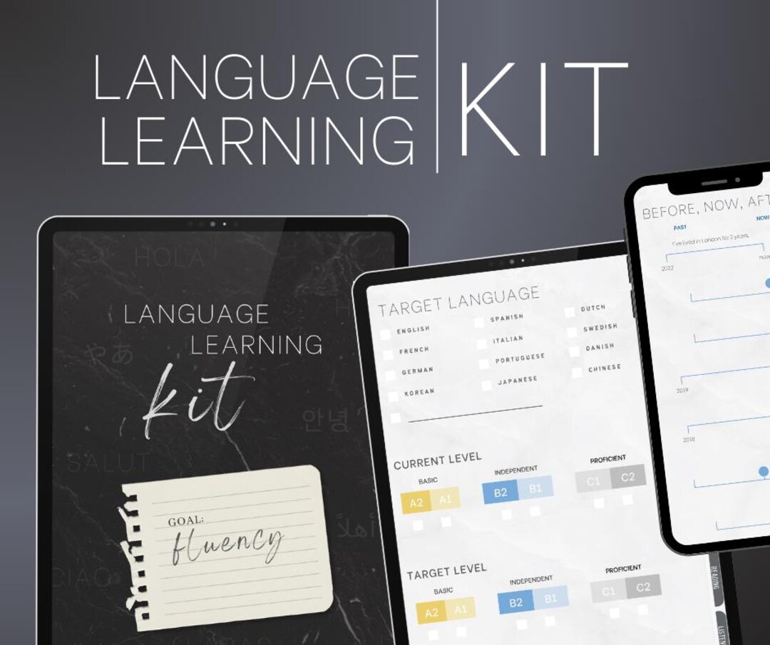 Language Learning Planner | Worksheets & Tipps | Fluency A1-C2 ...