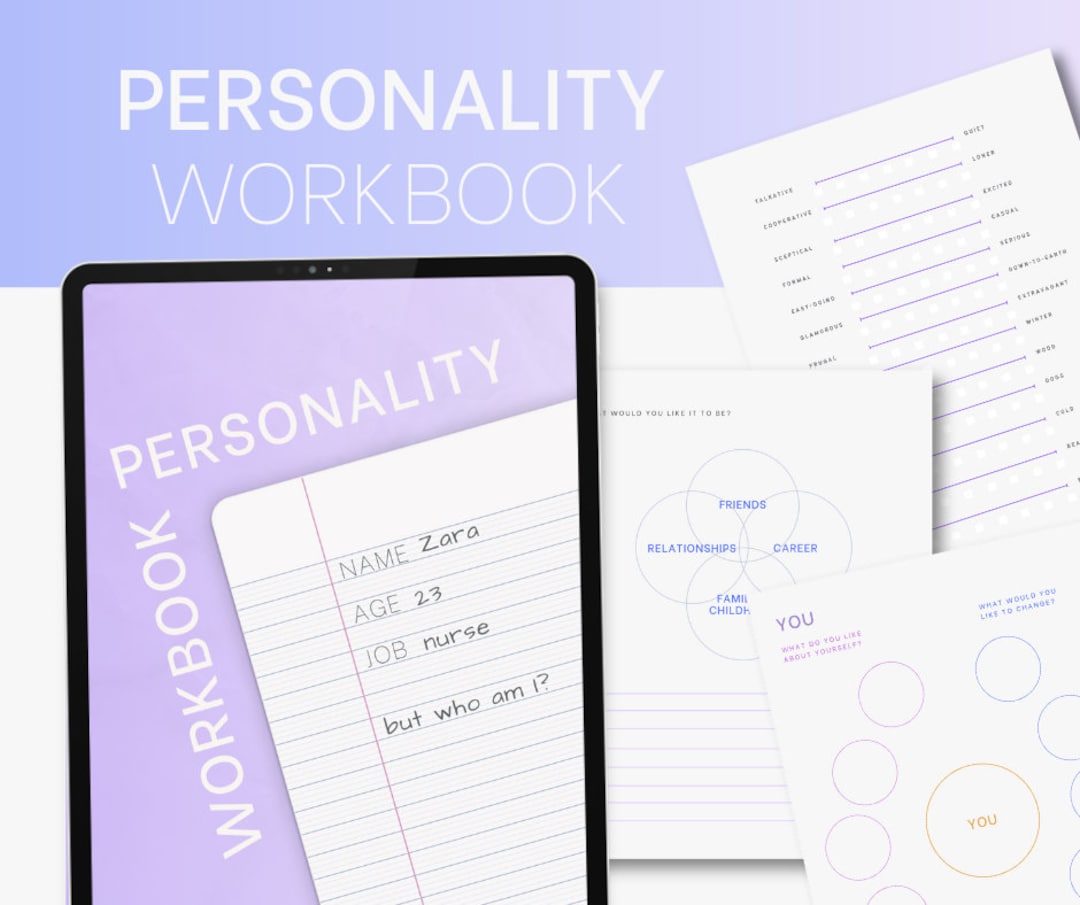 Personality Workbook Digital Planner Journal Reflect on Your Past, Plan ...