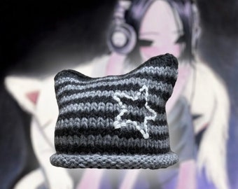 Lain Ear Flap Neko Beanie cat Ears - Etsy