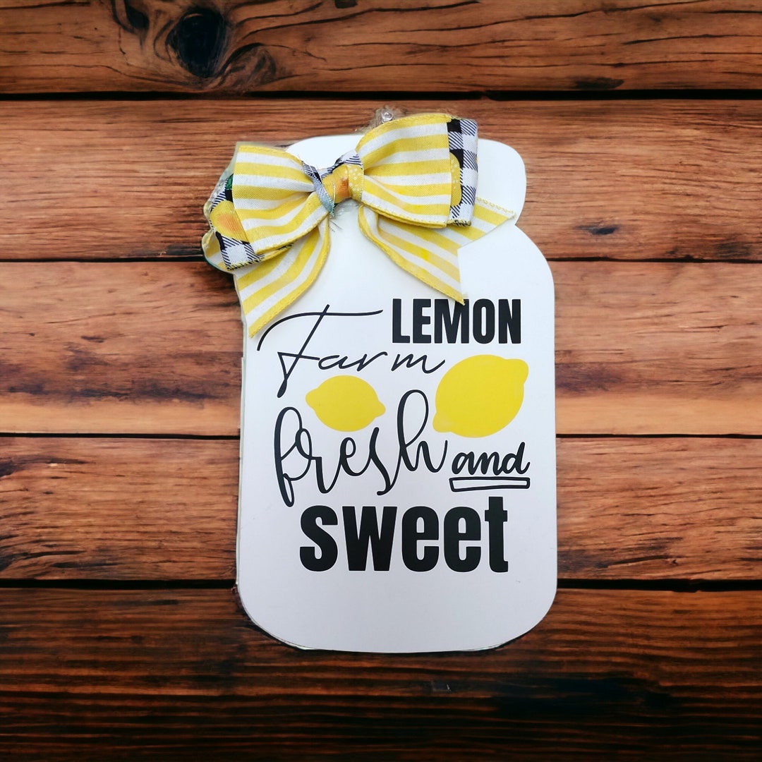 Farm Fresh Lemon Mason Jar Sign - Etsy