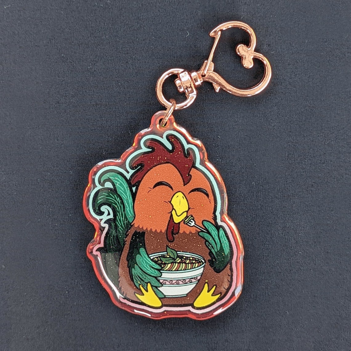 Ratatouille Rooster Keychain | Rainbow Acrylic Charm | Acrylic Keychain ...