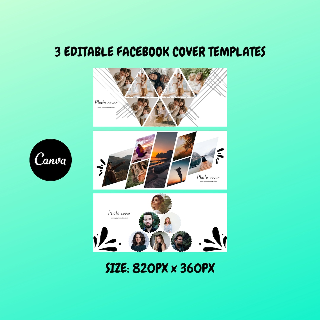 Facebook Cover Template, Canva, Photography Template, Editable Facebook ...