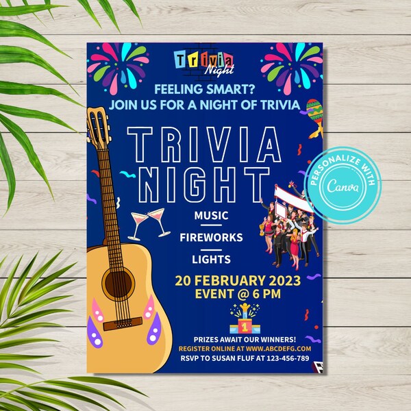 Trivia Night Flyer - Etsy