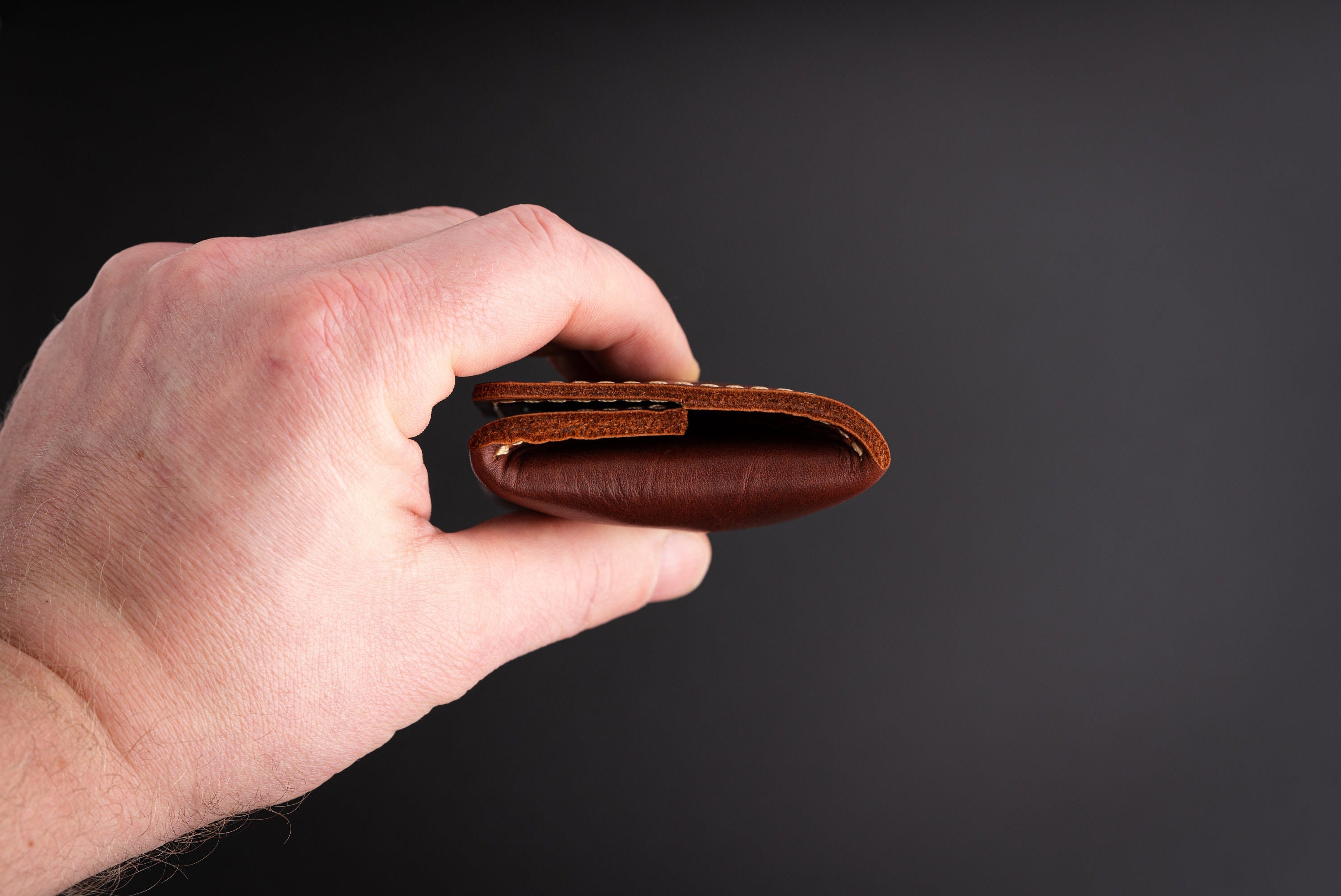 Leather Coin Wallet, Minimalist Coin Bag, Earphone Holder, Jewelery ...