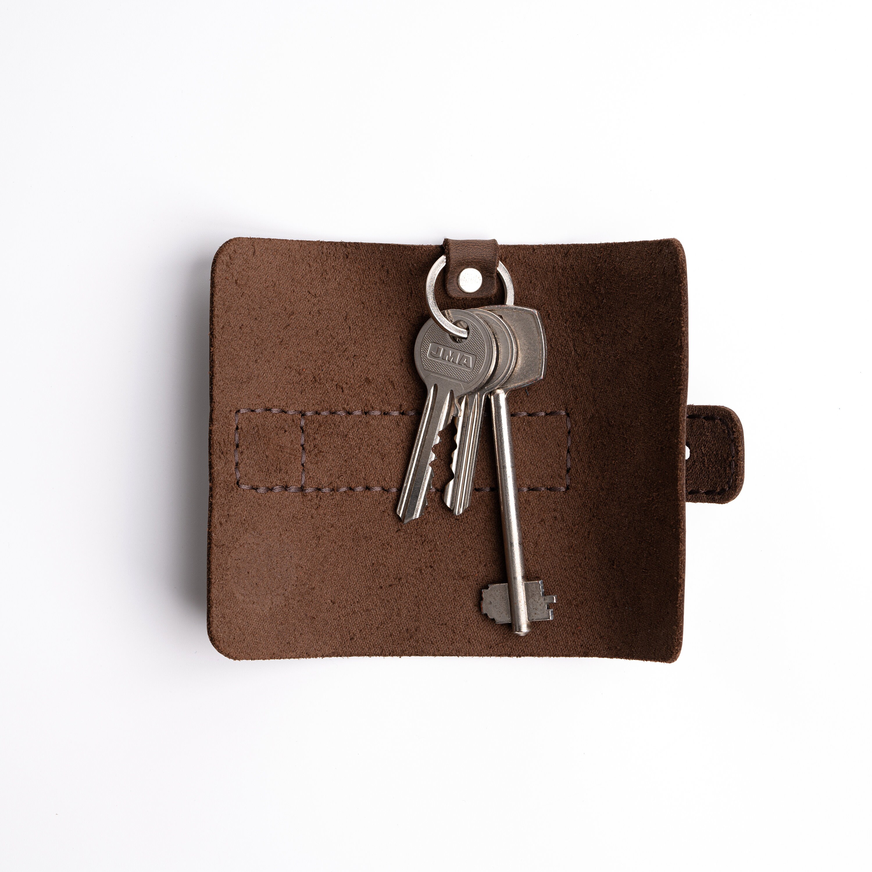 Handmade Leather Key Pouch, Compact Key Holder Wallet, Durable Keychain ...