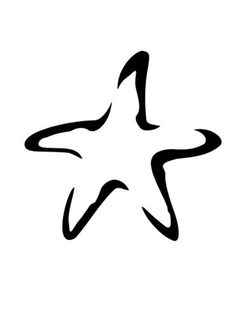 Star Wave Stencil Craft Art Laser Cut Template | Digitial Download ...