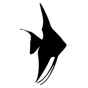 Angel Fish Stencil Craft Art Laser Cut Template | Digitial Download ...