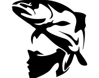 Jelly Fisher Stencil Craft Art Laser Cut Template Digitial Download DXF ...