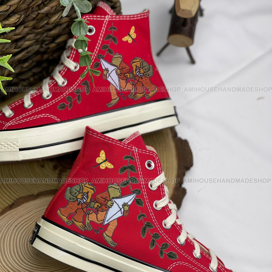 Vintage-inspired Frog and Toad Custom Converse, Ideal Friends Gift ...