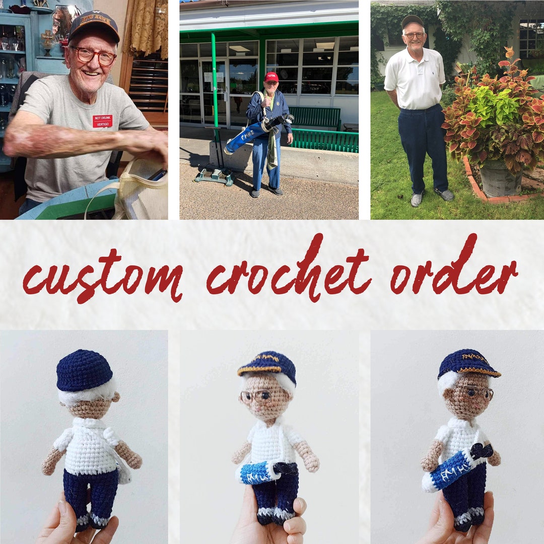 Custom Crochet Doll, Portrait Doll, Similar Doll, Mini Me Doll, Stuffed ...