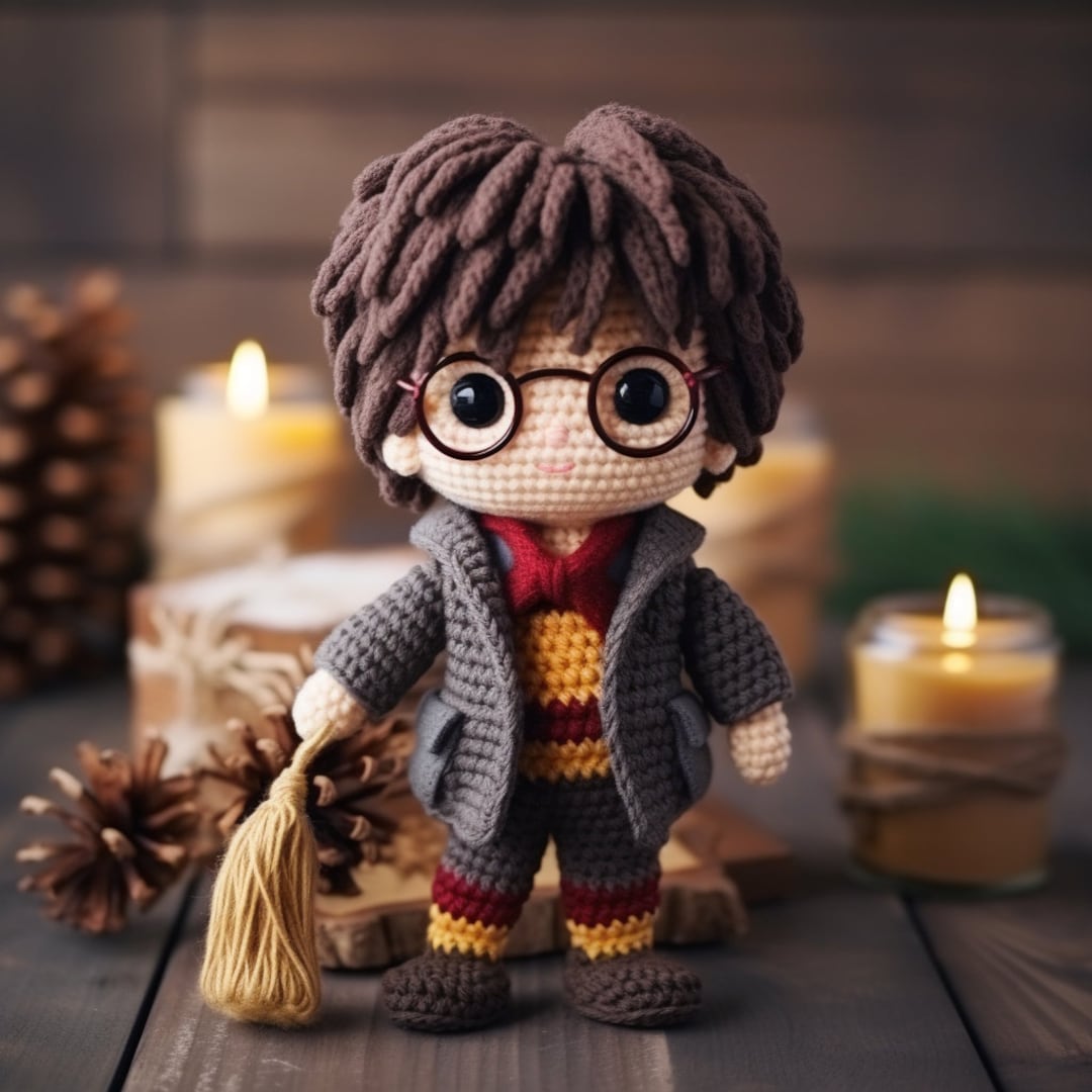 Wizard Isnpired Crochet Doll, Wizard School Amigurumi Doll, Handmade ...