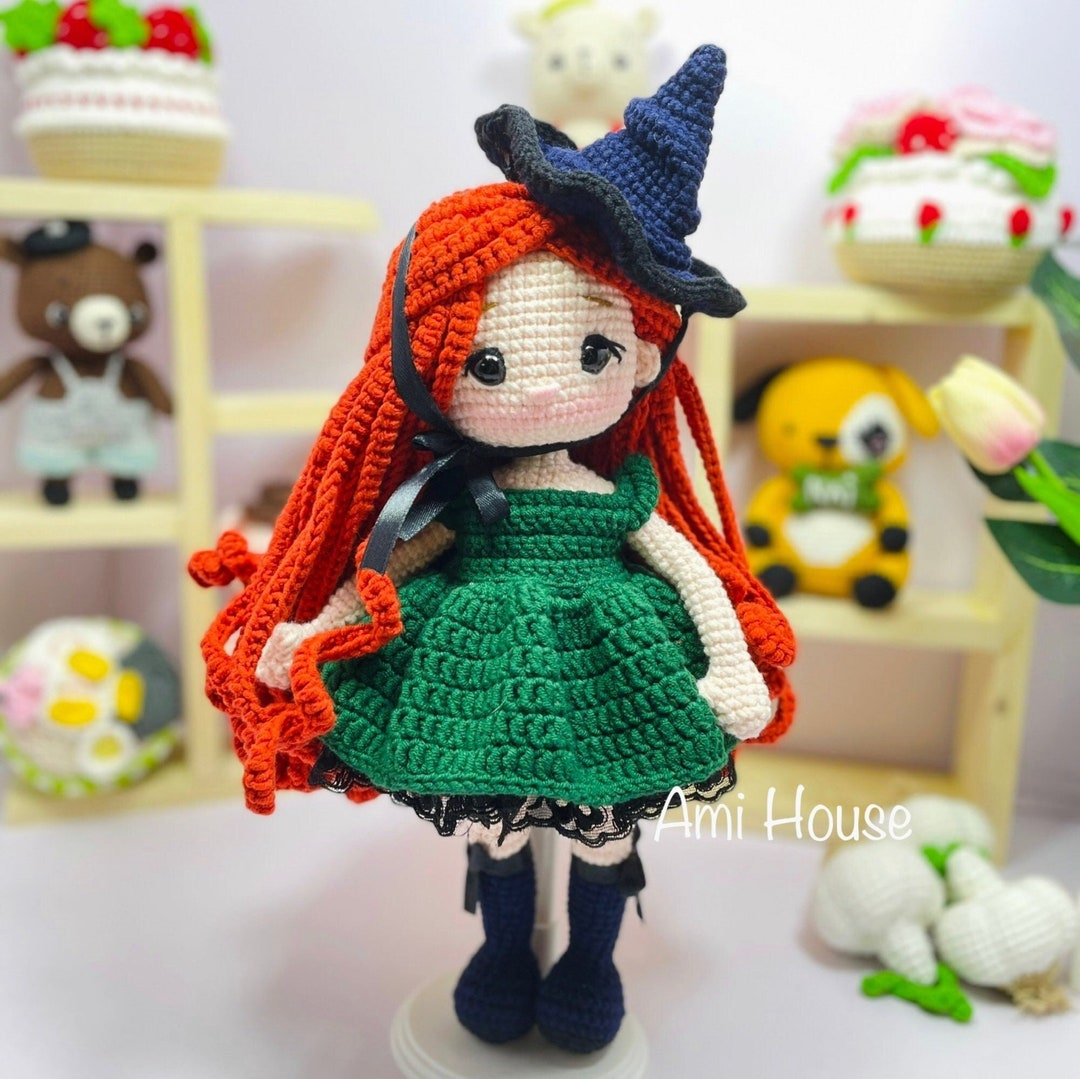 Charlotte Witch Doll Crochet, Halloween Doll Handmade, Amigurumi Dolls ...