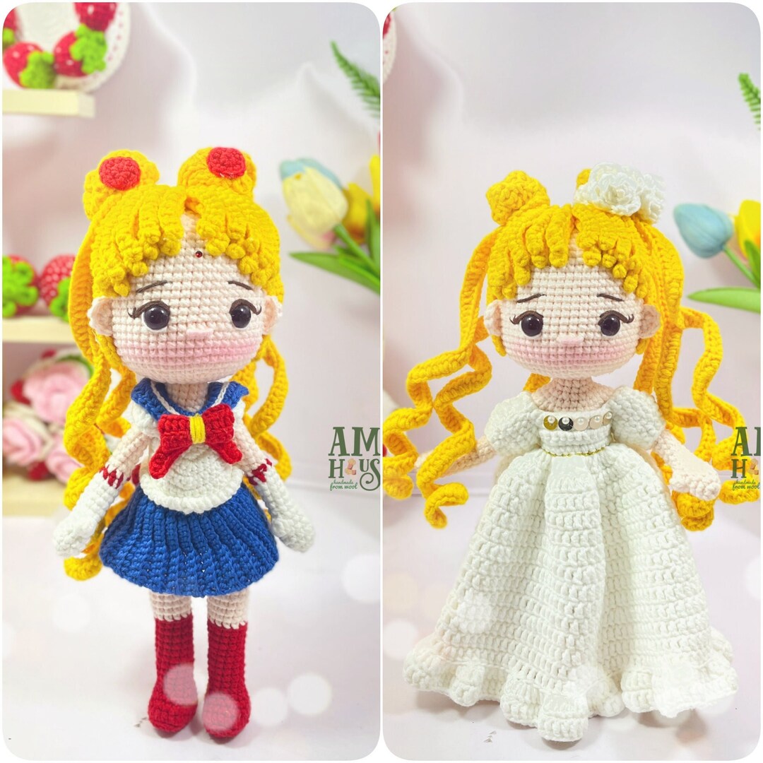 Usagi Tsukino Crochet Doll, Custom Usagi Tsukino Amigurumi Doll, Custom ...