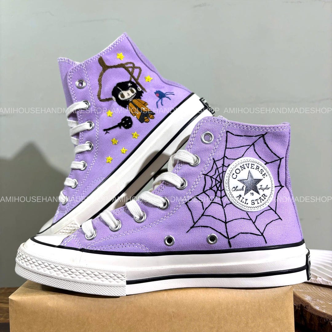 Scary Doll Hand Embroidery Converse Chuck Taylor, Custom Halloween ...
