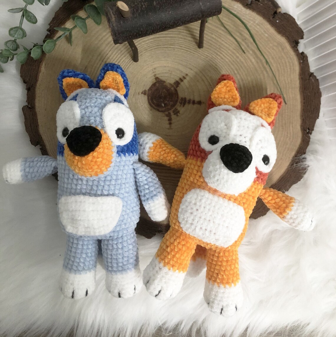 Crochet Heeler Puppy Doll, Crocheted Blue Heeler, Blue Heeler & Red ...