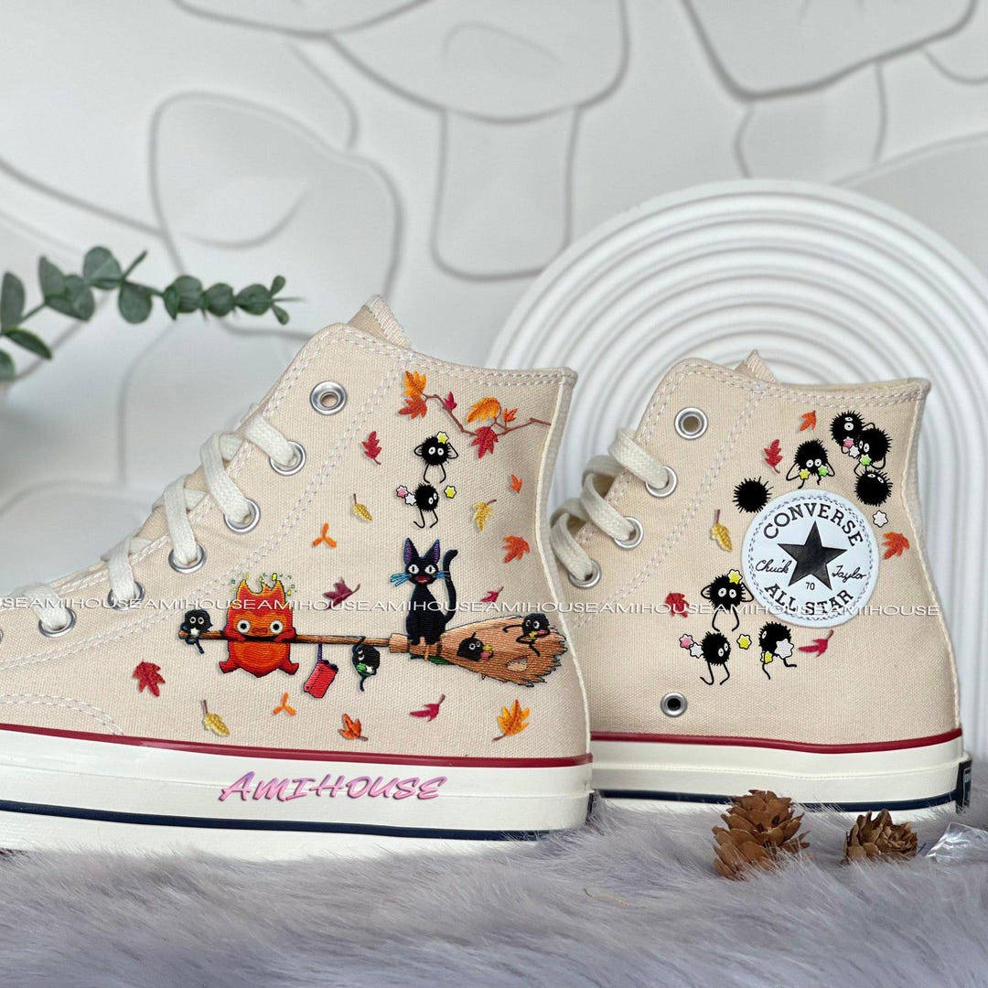 Cartoon Character Embroidered Converse, Jiji Cat Chuck Taylor 1970s ...