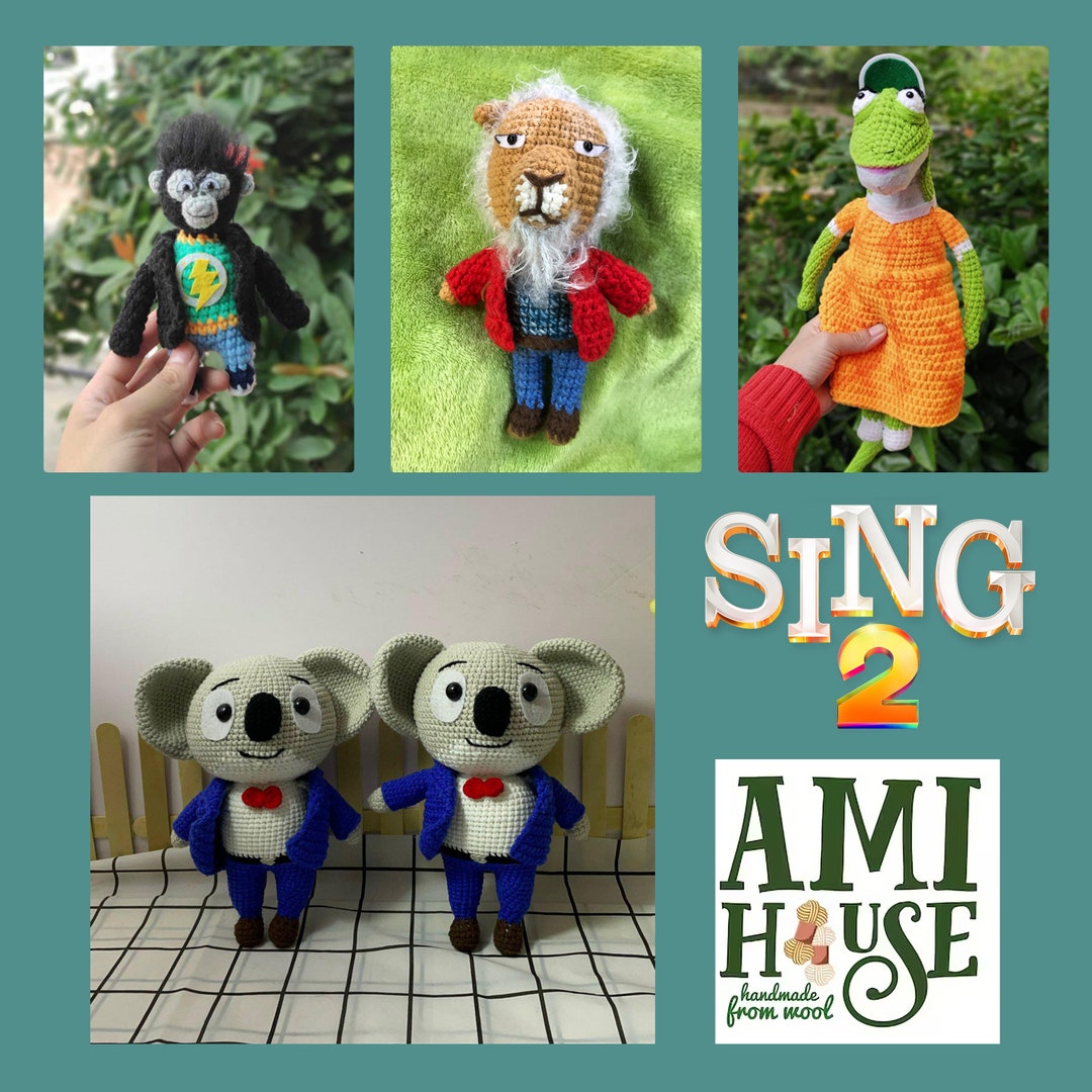 Custom Sing Characters Crochet Doll, Sing 2 Movie Character Doll ...