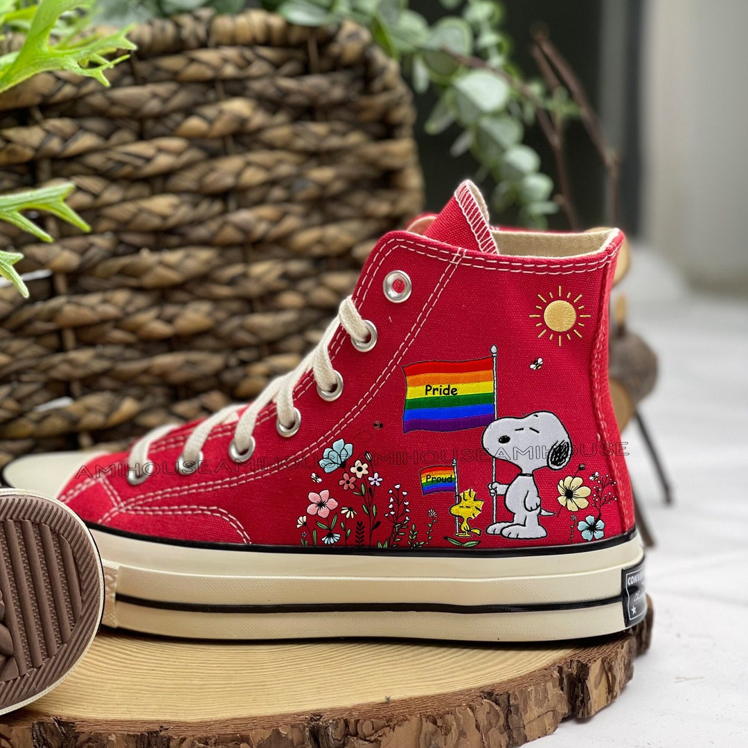 Embroidered Dog Converse, Designs Pet Shoes, Custom Dogs Cartoon, LGBT ...