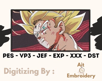 Goku Inspired Anime Embroidery File for Left Chest Dragon - Etsy Canada