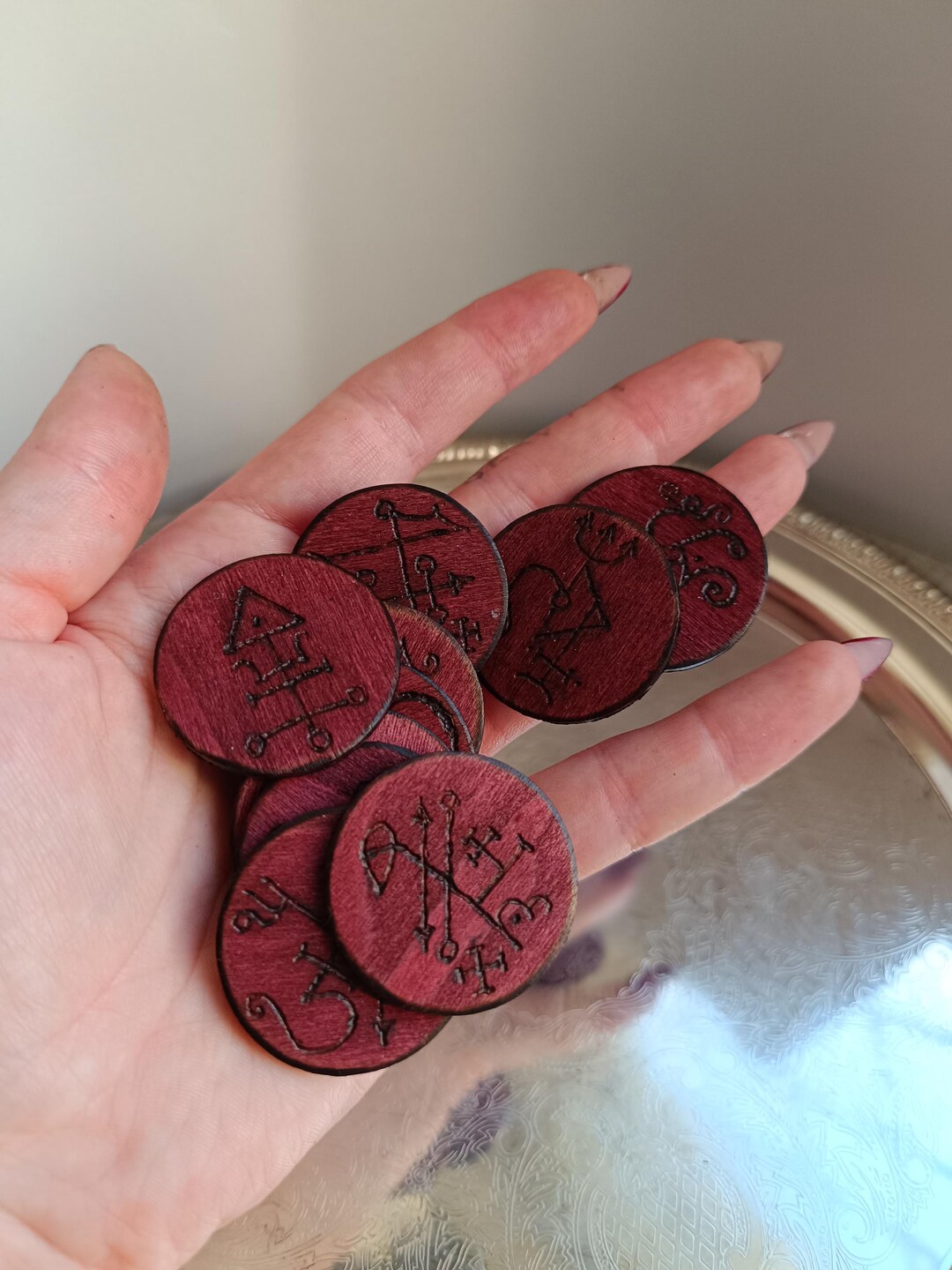 Qliphoth Tree of Death Pentacles Consecrated Wooden Pentacles for Work ...