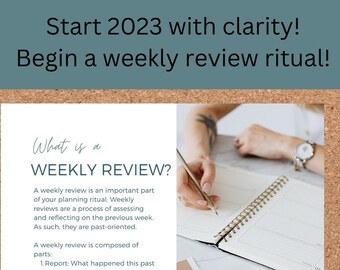 Weekly Review Printable, Weekly Reflection Pages, Printable PDF ...