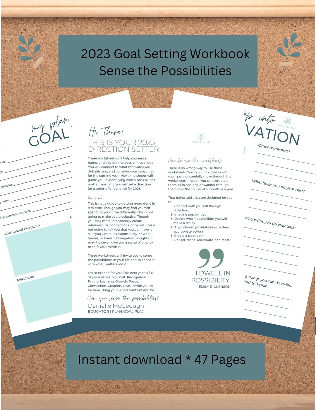 2023 Goal Setting Workbook: Sense the Possibilities - Etsy