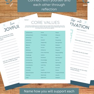 2023 Couples Goal Setting Workbook - Etsy