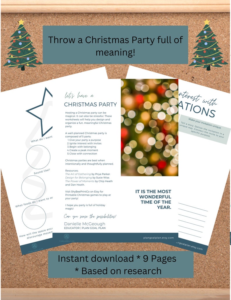 Printable Christmas Party Planner - Etsy