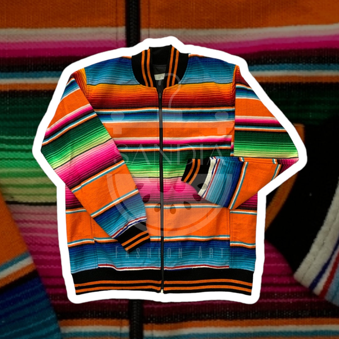 Mexican Sarape Bomber Jacket - Etsy